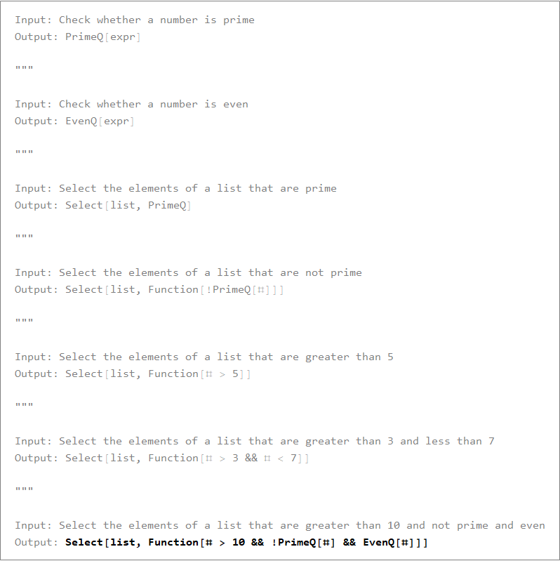 Experiment Can Openais Gpt 3 Write Wolfram Language Code Online Technical Discussion Groups